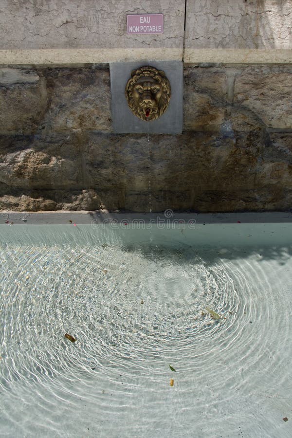 Typical French Water Fountain Stock Photo - Image of house, france ...