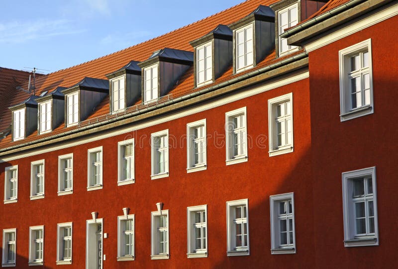 Historic German row houses stock photo. Image of architecture - 2168454