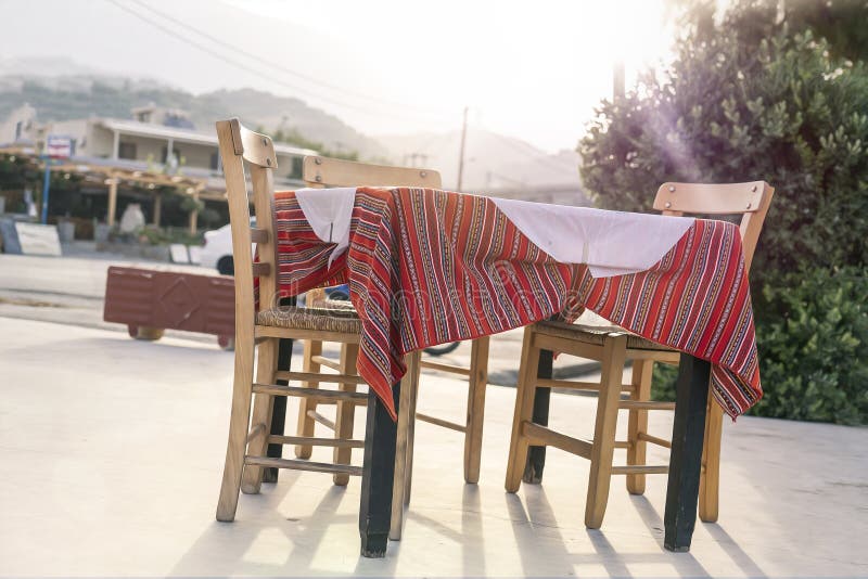 Typical Greek Restaurant Table Stock Image - Image of lifestyle ...
