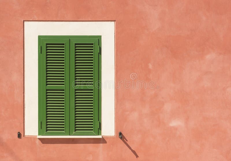 Typical Green Shutters in the South Stock Image - Image of painted ...