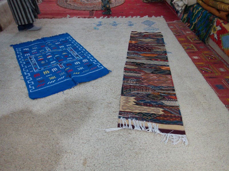 Typical Handmade Arabic Carpet Full of Colors Stock Photo - Image of ...