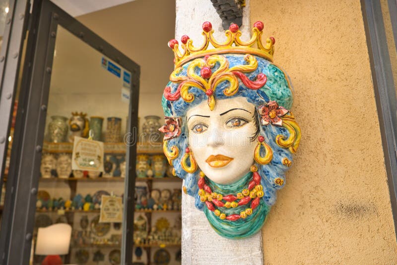 Typical Heads of the Moors in Taormina, Sicily, Editorial Stock Image ...
