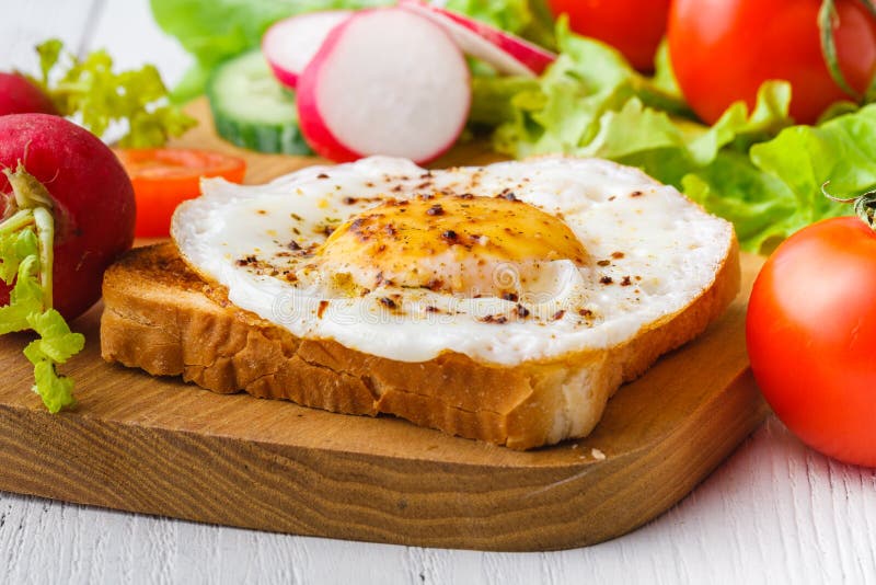 Typical High-calorie Breakfast with Toast Stock Image - Image of crisp ...