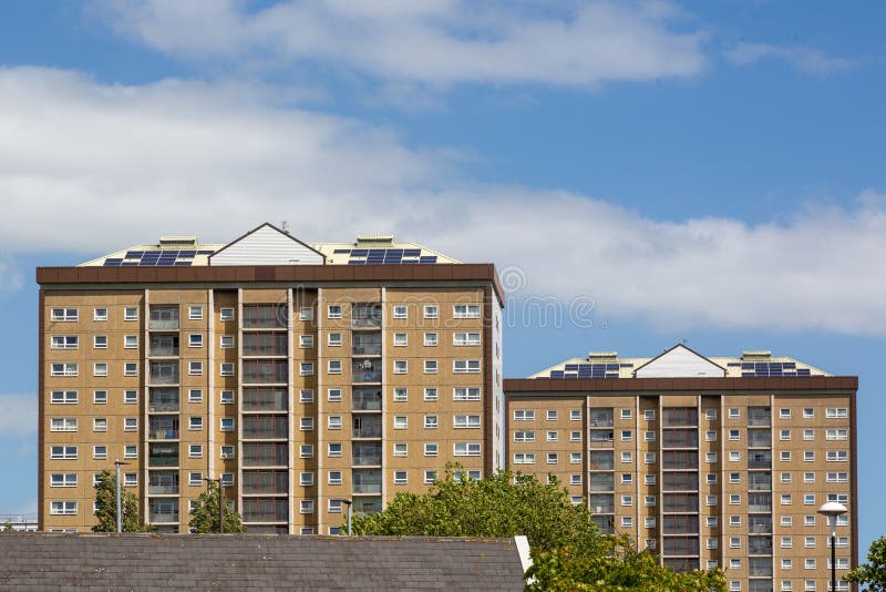 Typical High Rise Flats or Apartments in a British City Stock Image ...