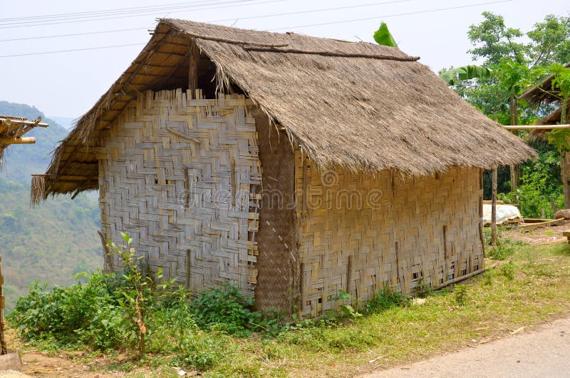 Typical Hmong house stock image. Image of island, building - 47342951