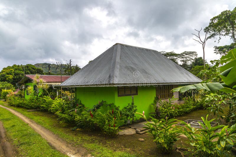 Polynesian Home stock image. Image of vegetation, hacienda - 102514189