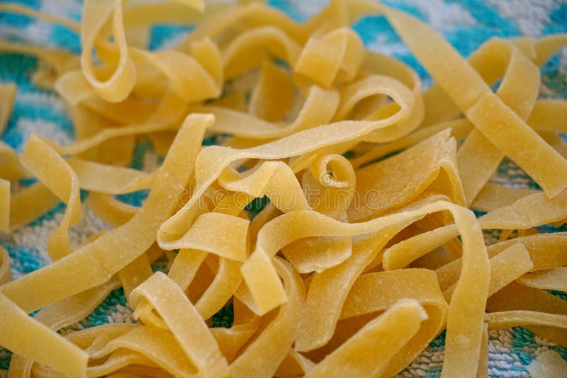 Typical Homemade Italian Egg Pasta Stock Image - Image of cooked, italy ...