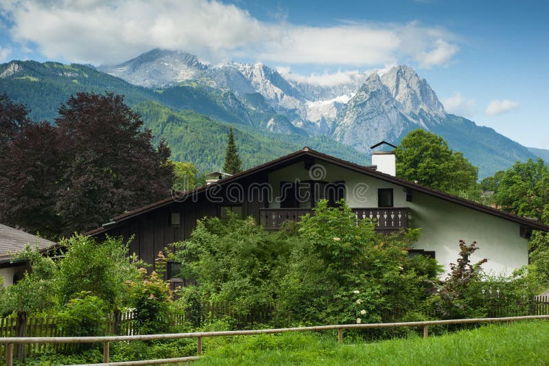 Typical Farmhouse In Bavarian Mountains Stock Photo - Image of ancient ...