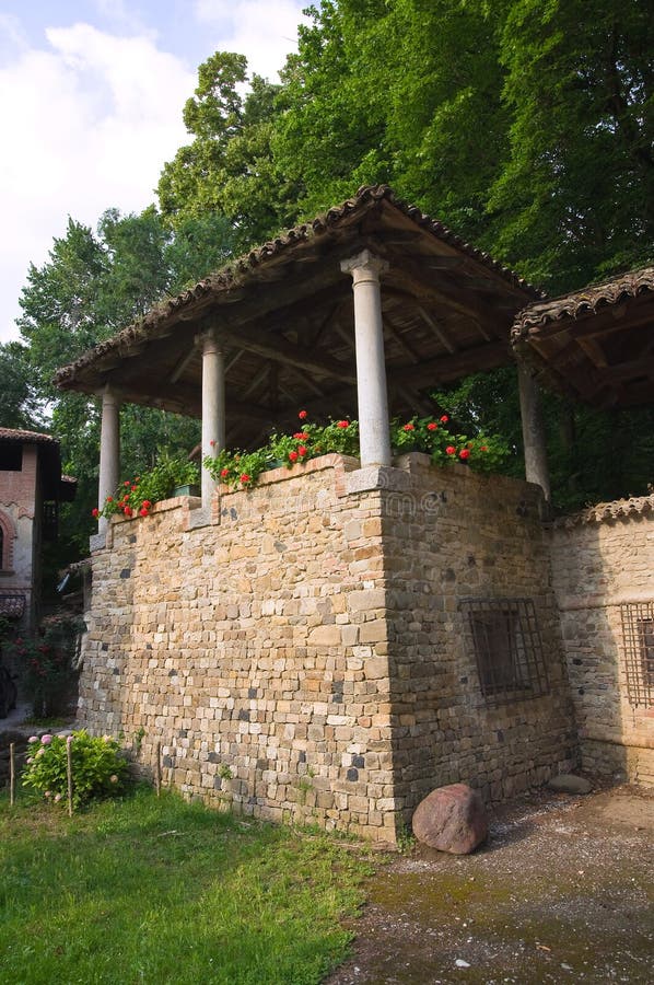 Typical House. Grazzano Visconti. Emilia-Romagna. Italy. Stock Photo ...