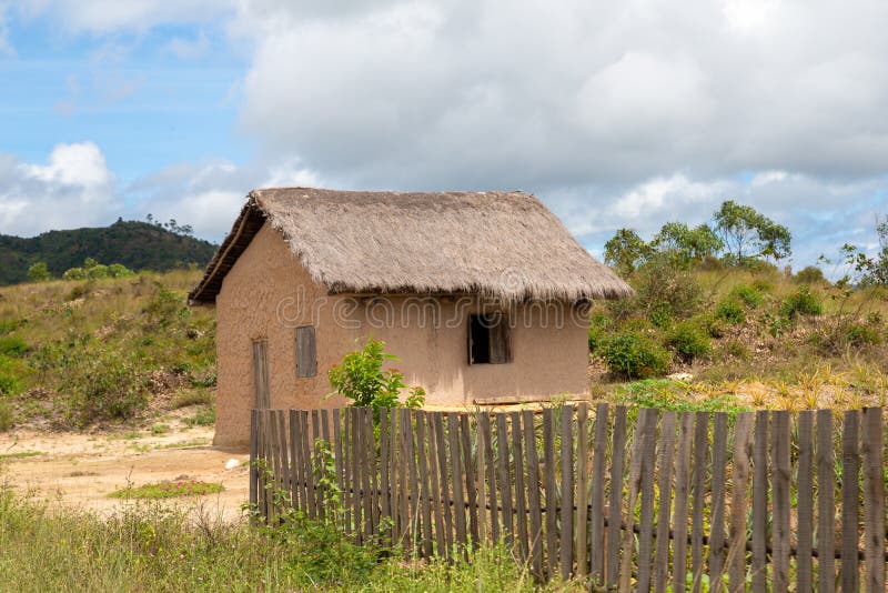 A Typical House from the Inhabitants of the Island of Madagascar Stock ...