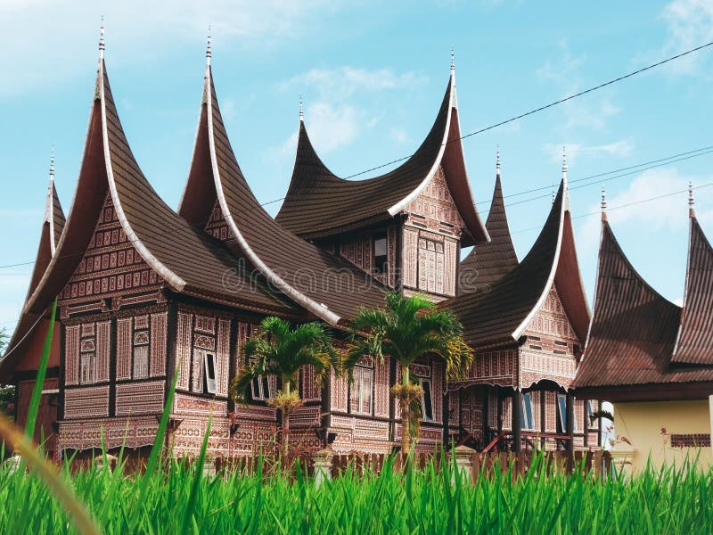 Typical House of West Sumatra Stock Image - Image of monastery, estate ...