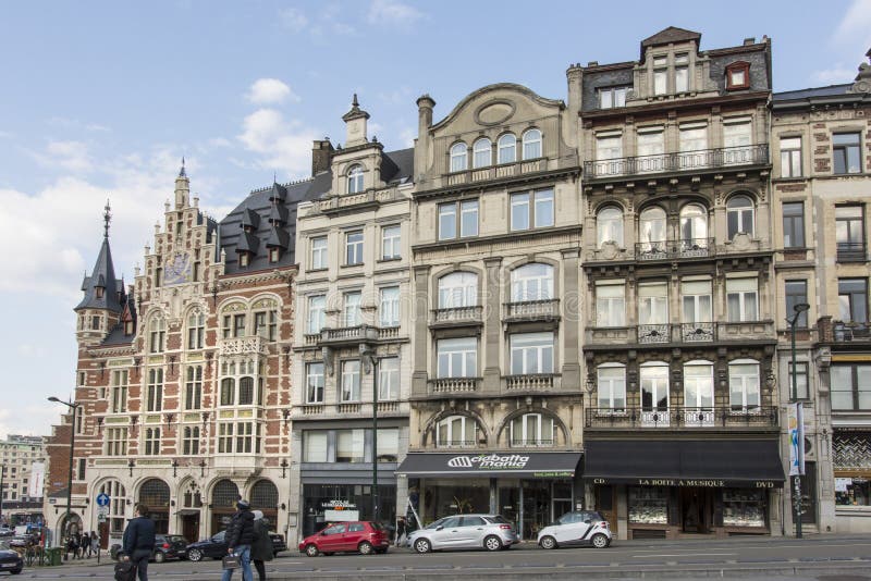 Typical houses in Brussels editorial image. Image of europe - 89956145