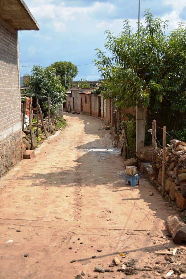 Typical Image of a Rural Road in the Indigenous Communitie Stock Image ...