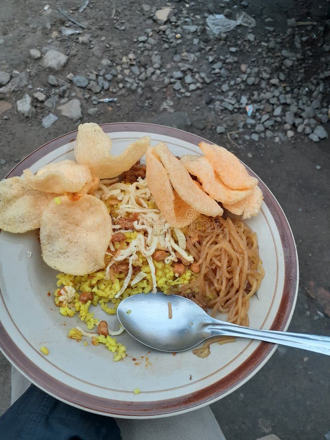 Typical Indonesian Yellow Rice Meal Stock Image - Image of indonesia ...