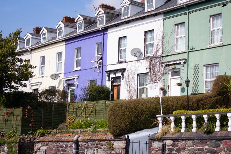 Typical Irish Colorful Houses in Dublin Editorial Stock Photo - Image ...