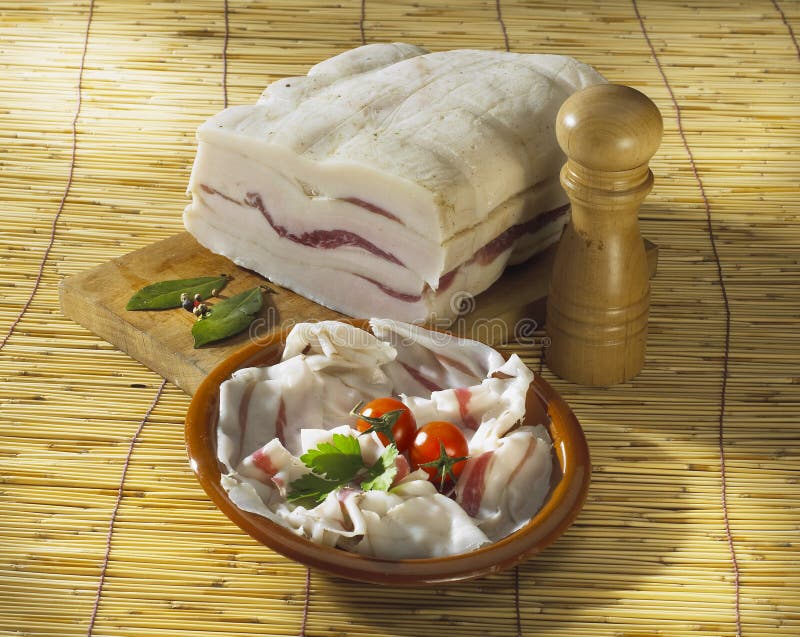 Typical italian bacon stock image. Image of bacon, food - 14781619