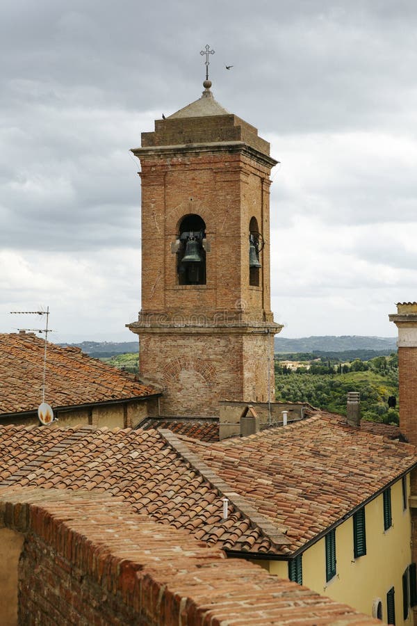 Typical Italian Bell Tower, Europe Stock Photo - Image of ancient ...