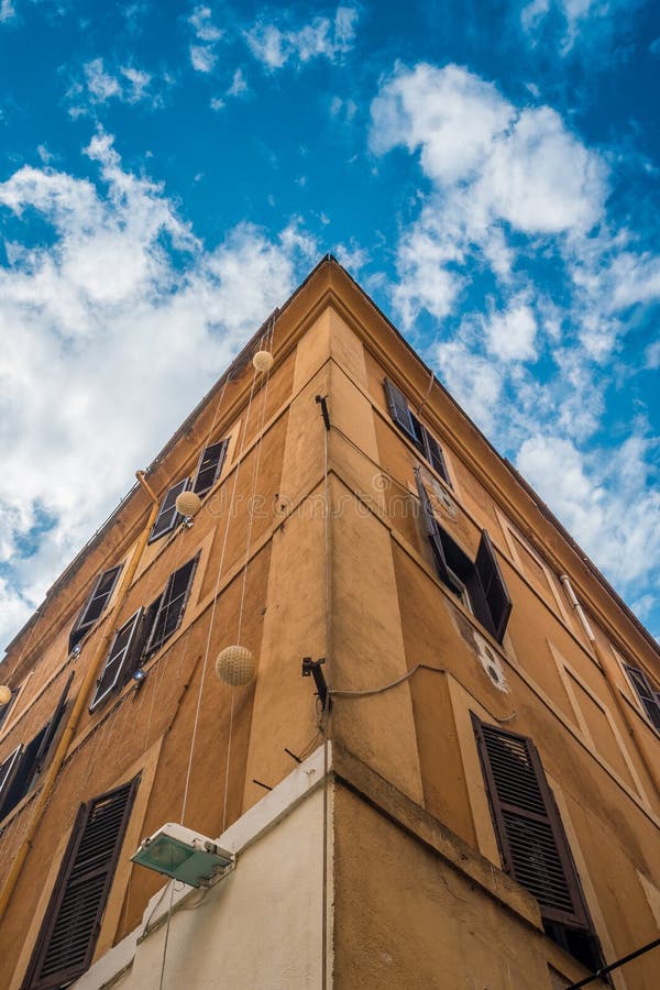Typical Italian Building and the Sky in Rome, Italy Stock Photo - Image ...