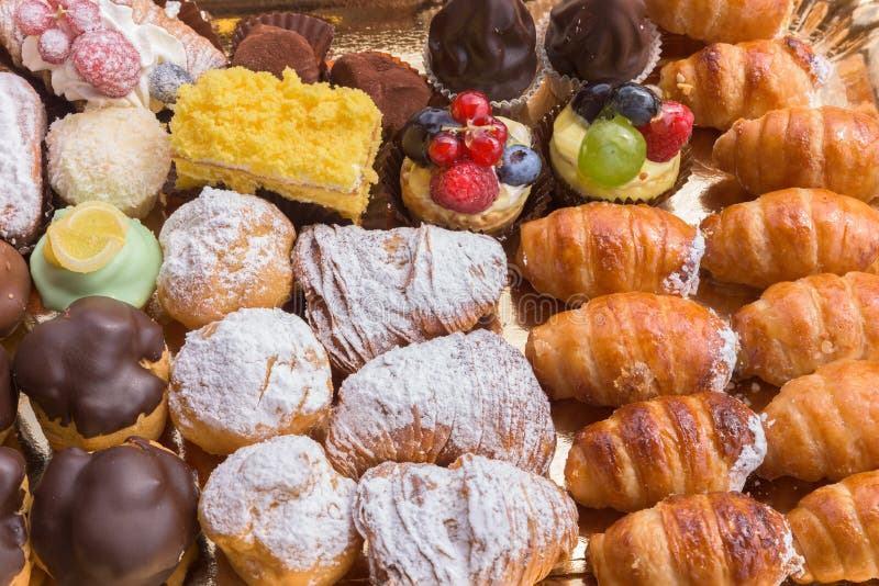 Typical Italian Pastries Mix Stock Photo - Image of pastry, fruit: 80461444