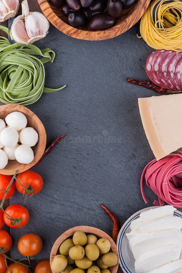 Typical Italian products stock image. Image of pasta - 39310237