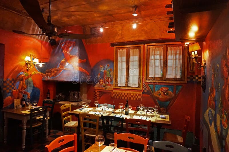 Typical Italian Restaurant, Florence Editorial Stock Image - Image of ...