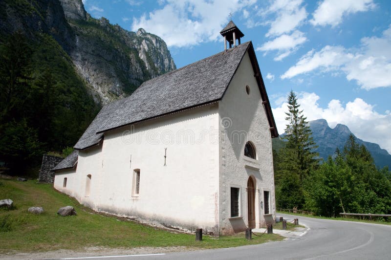 Small Italian Church - Dolomites, Italy Stock Photo - Image of dolomiti ...