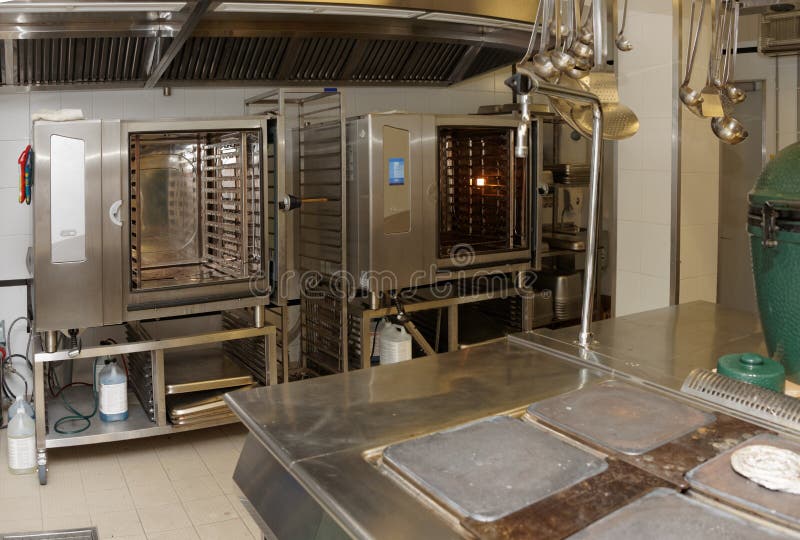 Typical Kitchen of a Restaurant Stock Photo - Image of equipment ...