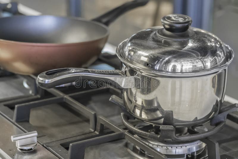 Typical Kitchen of a Restaurant in Operation, Stock Image - Image of ...