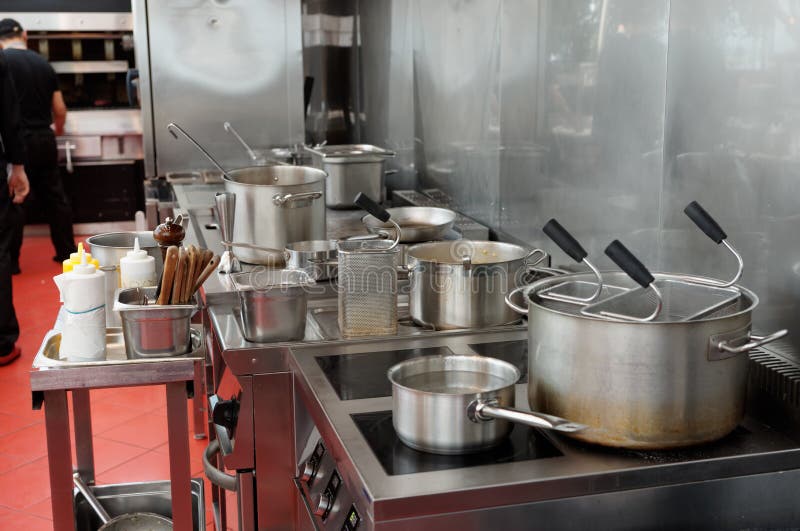 Typical Kitchen of a Restaurant Stock Photo - Image of restaurant ...