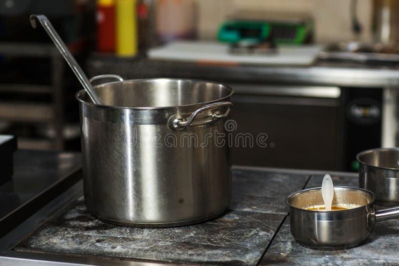 Typical Kitchen of a Restaurant Stock Image - Image of commercial ...
