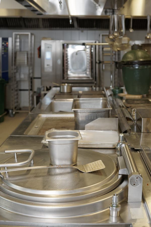 Typical Kitchen of a Restaurant Stock Photo - Image of kitchen, room ...