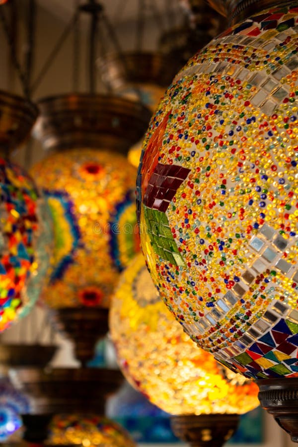 Typical Lamps of Turkey. Colorful Antique Lamps Stock Image - Image of ...