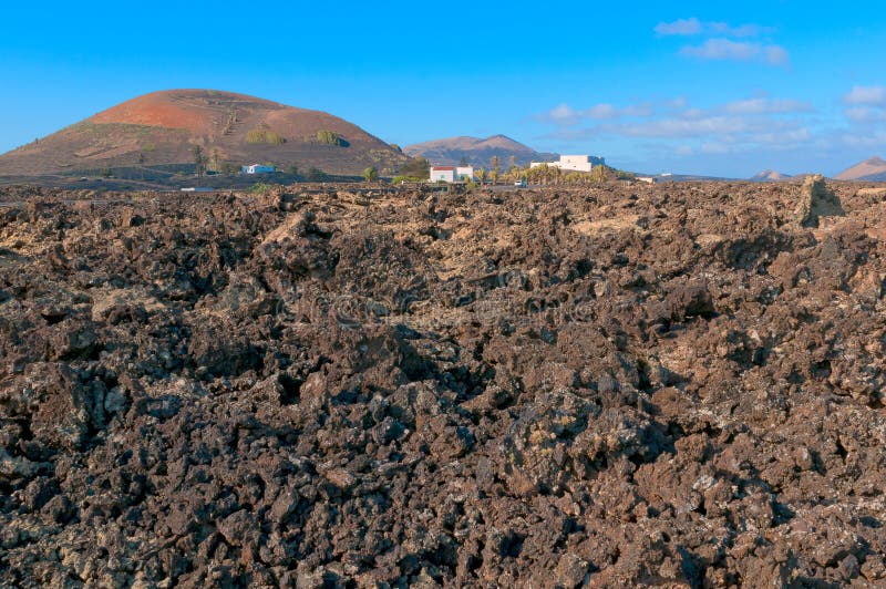 Typical Lanzarote Landscape Stock Photo - Image of land, mountain: 16913740