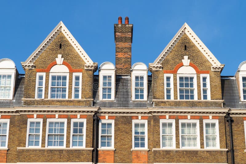 Typical London Buildings Roofs Stock Photo - Image of estate, real ...