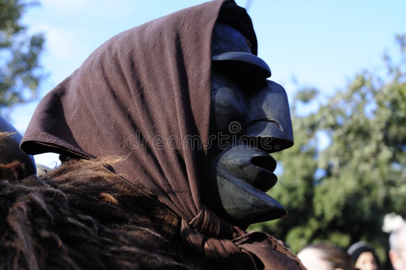 Sardinia. Mamuthones Parade Editorial Stock Image - Image of music ...