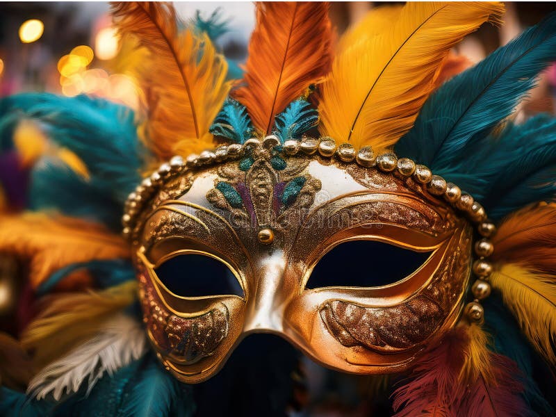 Typical Mask Used in the Carnival of Venice Stock Illustration ...