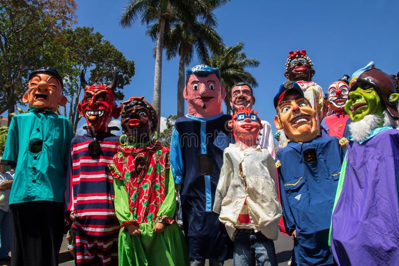 Typical Masquerade Parade in Costa Rica Editorial Photography - Image ...