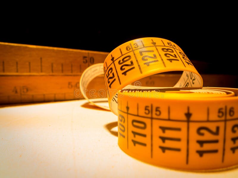 Typical Measuring Tools Used in Tailor Stock Image - Image of metro ...