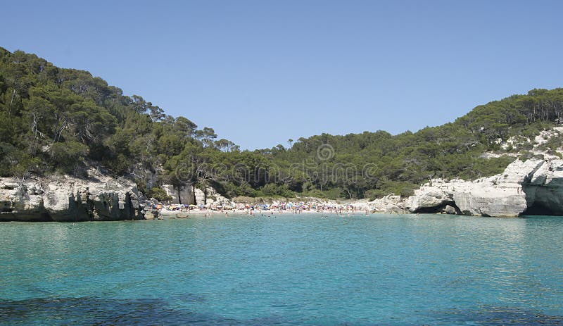 Typical Menorca beach stock image. Image of nature, scenery - 89604067