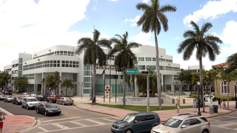 Typical Miami Beach Street View - MIAMI, USA APRIL 10, 2016 Editorial ...