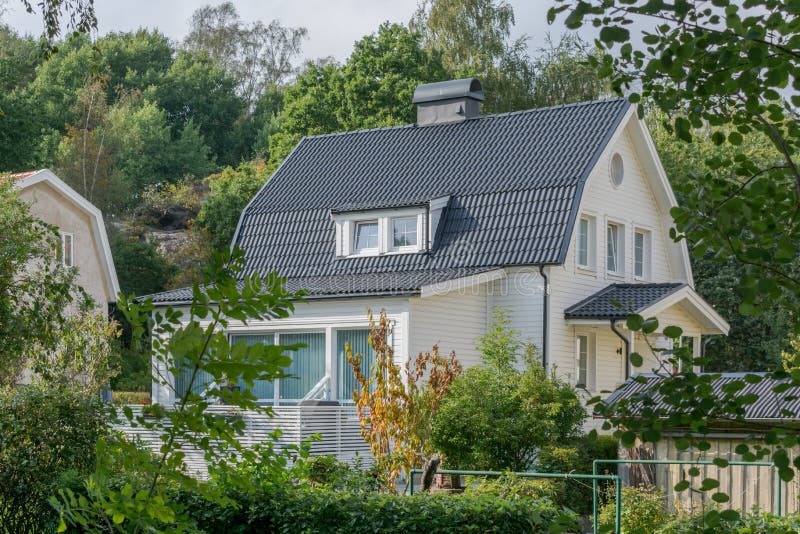 Typical Middle-class Swedish House on Hisingen in Gothenburg Stock ...