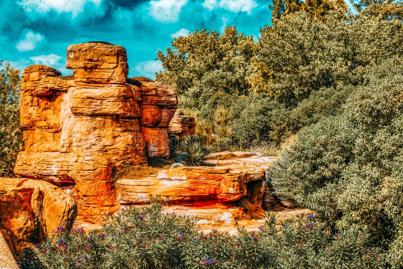 Typical Midwest and Wild West Outdoor View Stock Image - Image of ...