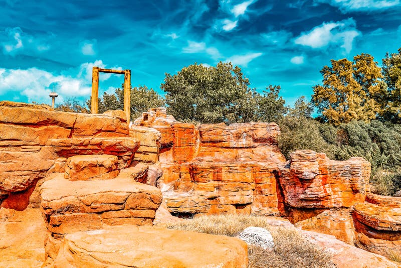 Typical Midwest and Wild West Outdoor View Stock Image - Image of farm ...