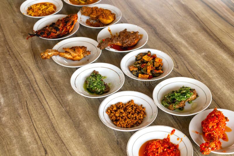 Typical Minangkabau Food Served Table Restaurant Stock Photos - Free ...