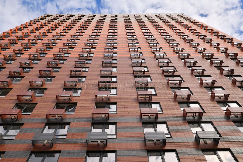 Typical Modern High-rise Apartment New Building in Russia Stock Image ...