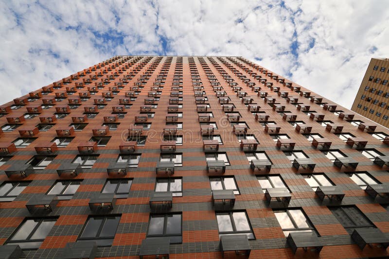 Typical Modern High-rise Apartment New Building in Russia Stock Photo ...