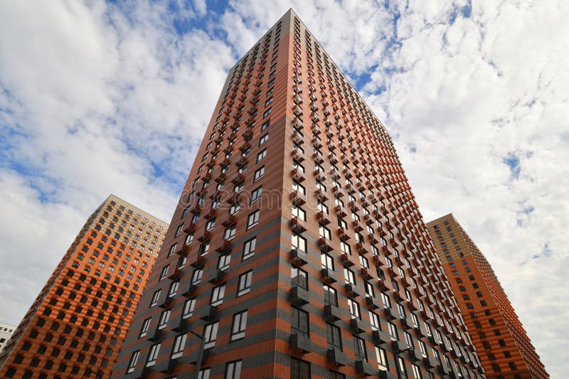 Typical Modern High-rise Apartment New Building in Russia Stock Photo ...
