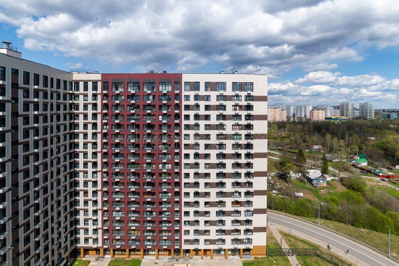 Typical Modern Panel Residential Building, Russia Stock Image - Image ...