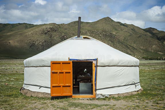 Typical Mongolian Yurt stock photo. Image of housing - 33562462