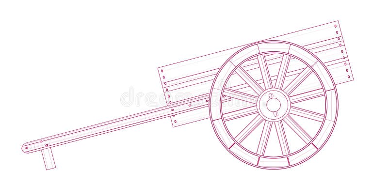 Mormon Hand Cart stock illustration. Illustration of pulled - 132265426